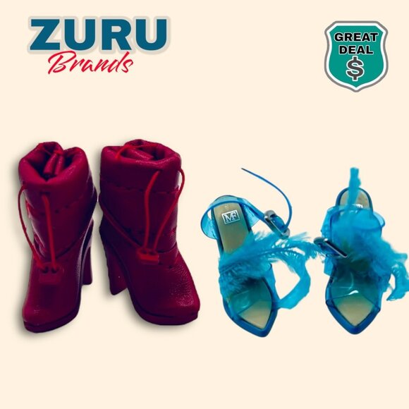 Zuru | Toys | Zuru Brand Doll Shoes Set Red Leather High Heel Boots ...